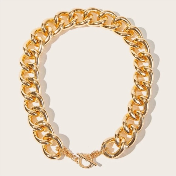 Zara | Jewelry | Zara Gold Chain Necklace Link Thick Chunky New | Poshmark